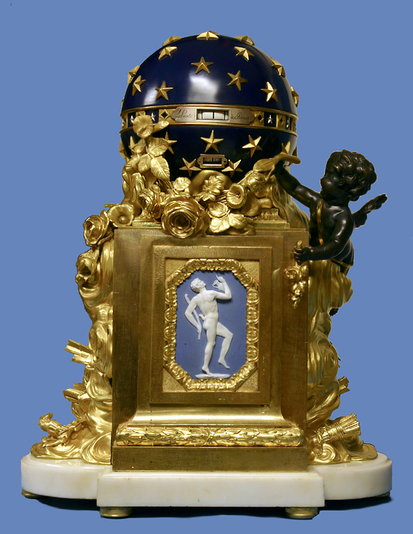 c.1775 French Ormolu, Patinated, Silver, Bisque and Marble Annular Dial ...