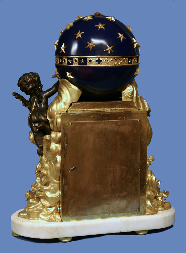 c.1775 French Ormolu, Patinated, Silver, Bisque and Marble Annular Dial ...