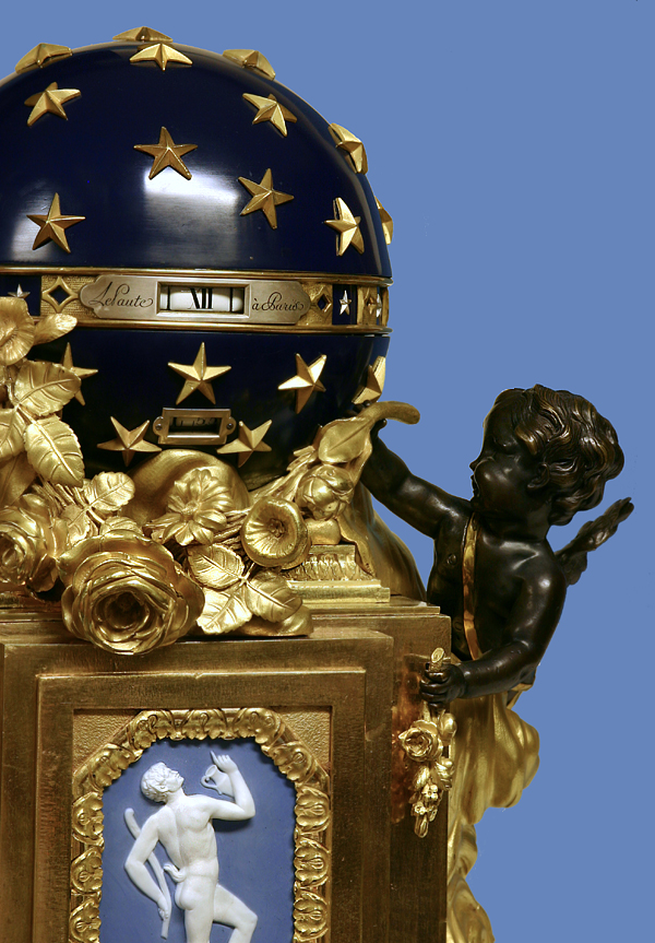 c.1775 French Ormolu, Patinated, Silver, Bisque and Marble Annular Dial ...